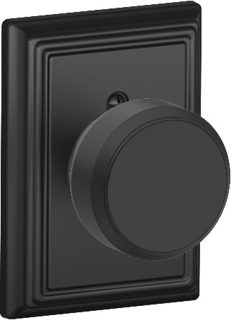 Bowery-Addison Matte Black Interior or Hall/Closet Dummy Door Knob